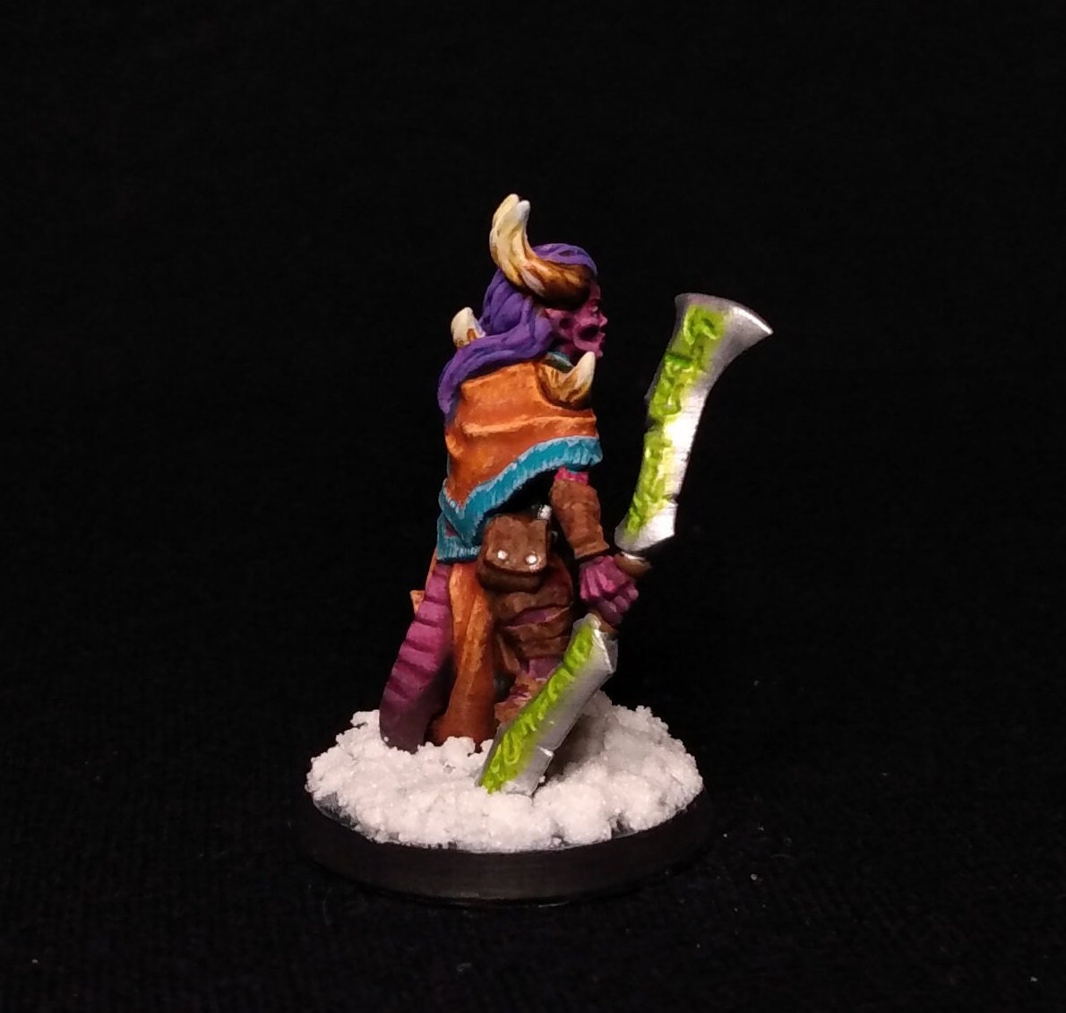 Painted Tiefling Hexblade or Paladin With Double Blade. Player ...