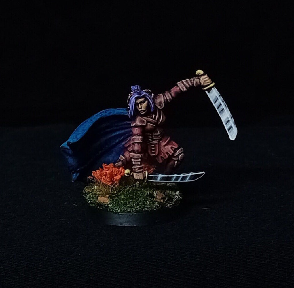 Dnd Painted Dual Wielding Swords Miniature. Human Ranger Michelle - Etsy