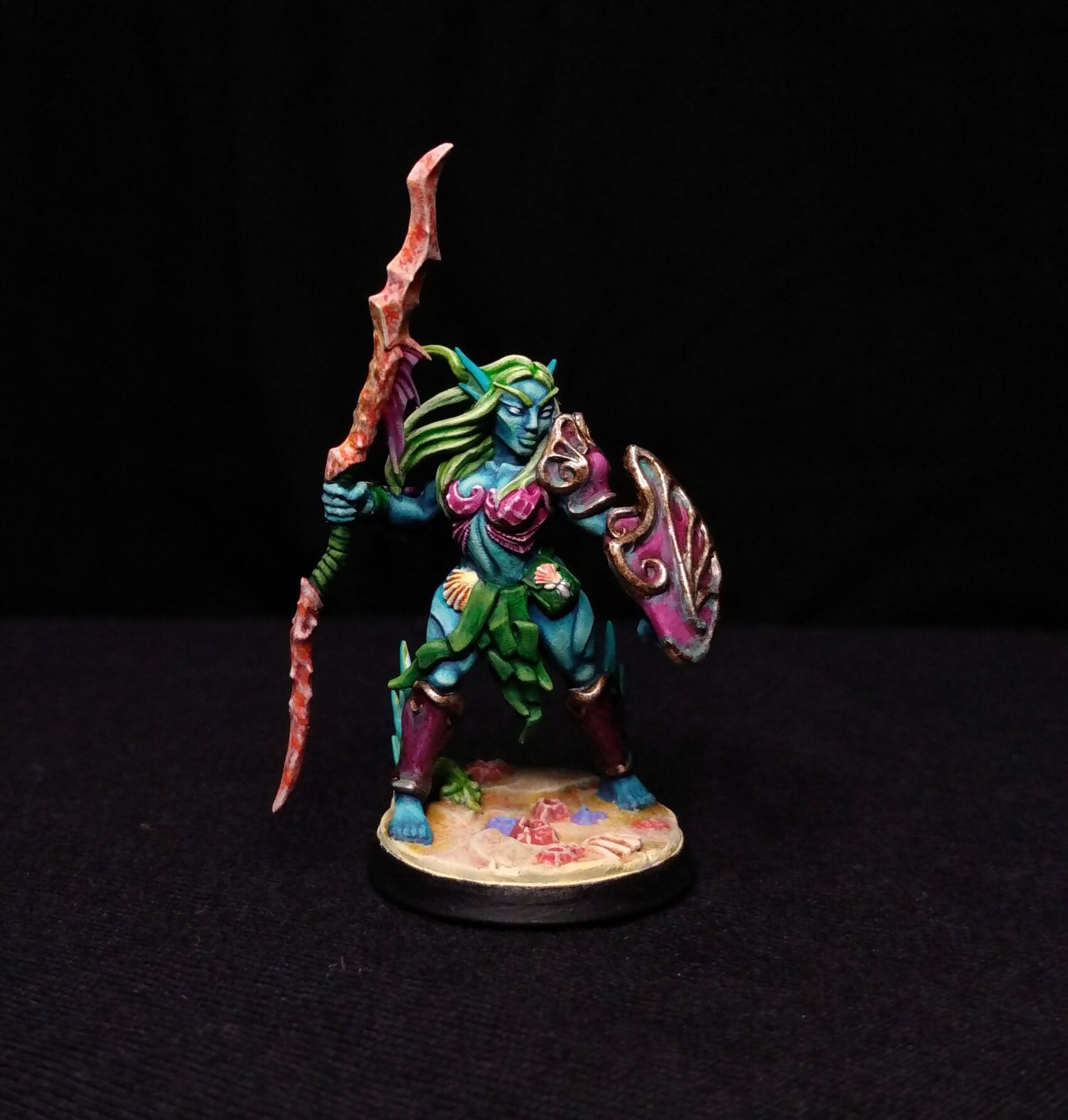Painted Sea Elf, Triton or Merfolk for Dnd and Tabletop Rpg's - Etsy