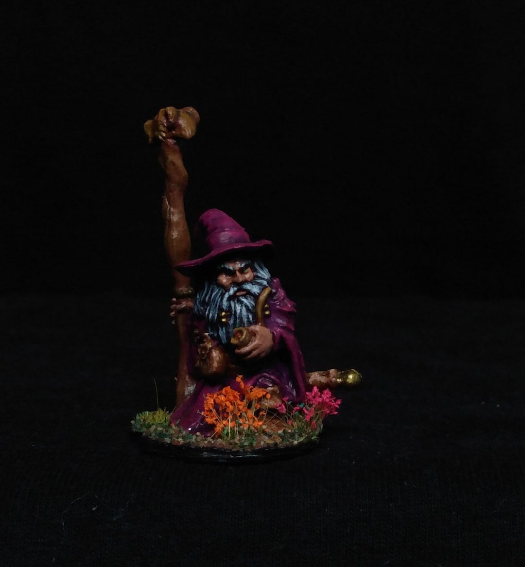 Painted Reaper Mini Khael Stonekindle the Dwarf Wizard in Purple Robes ...