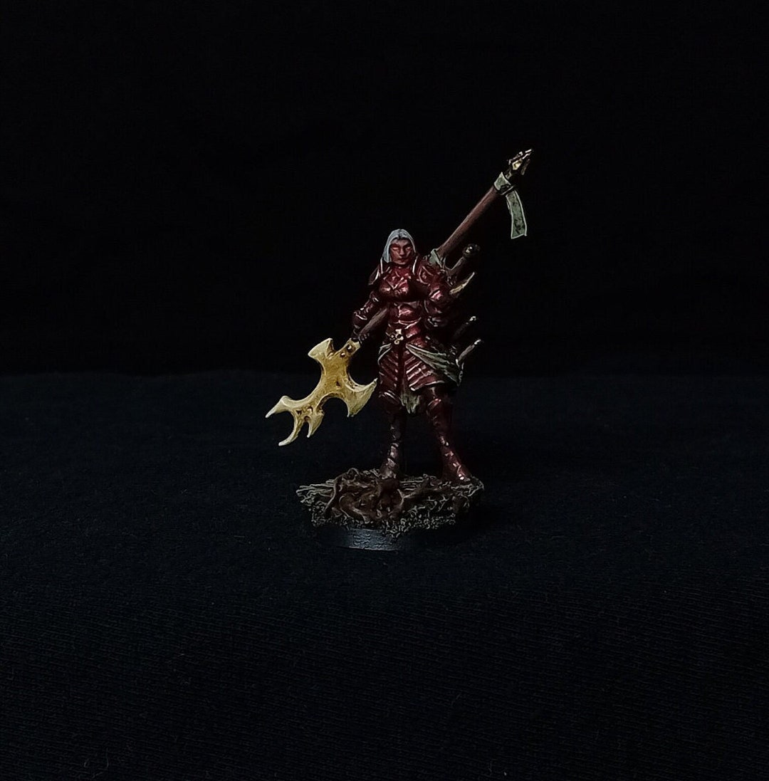 Painted Reaper Hellknight: Order of the Pyre With Bone Glaive and ...