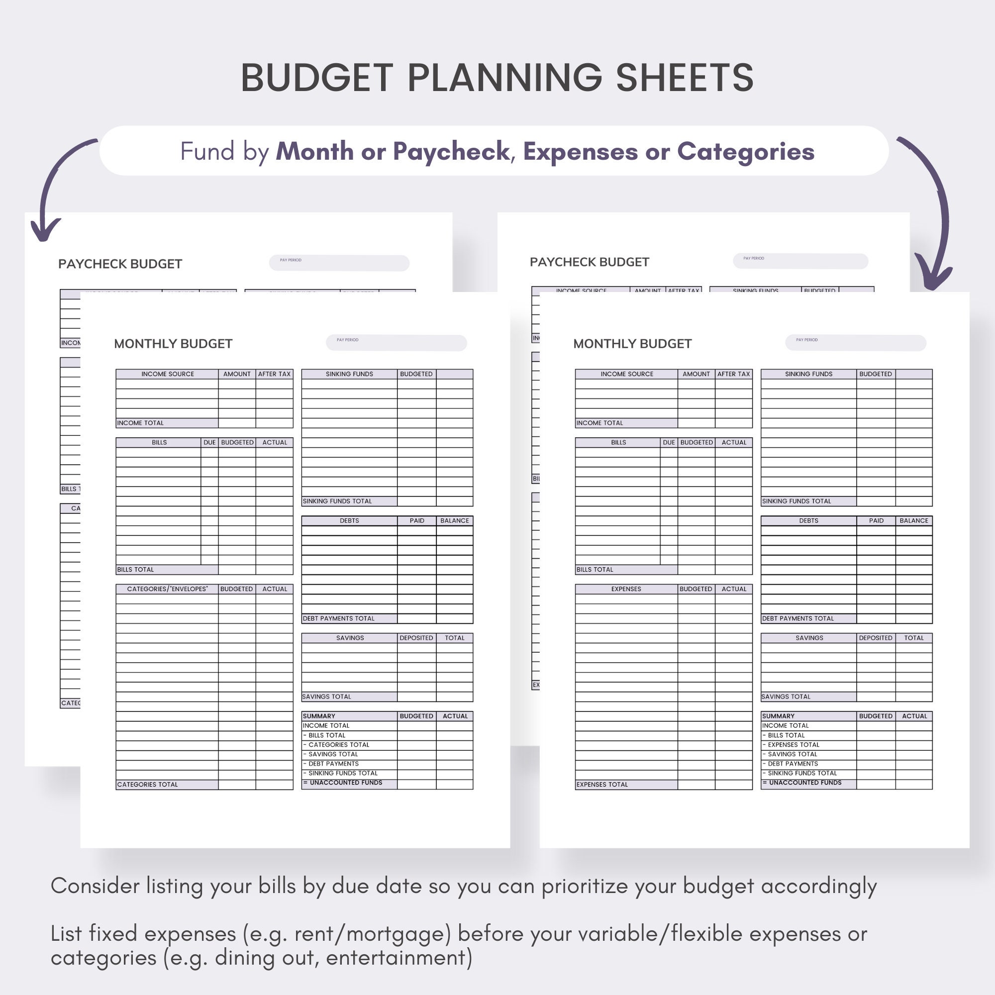 2022-2024 Life & Personal Finance Planner Printable Bundle, Budget ...