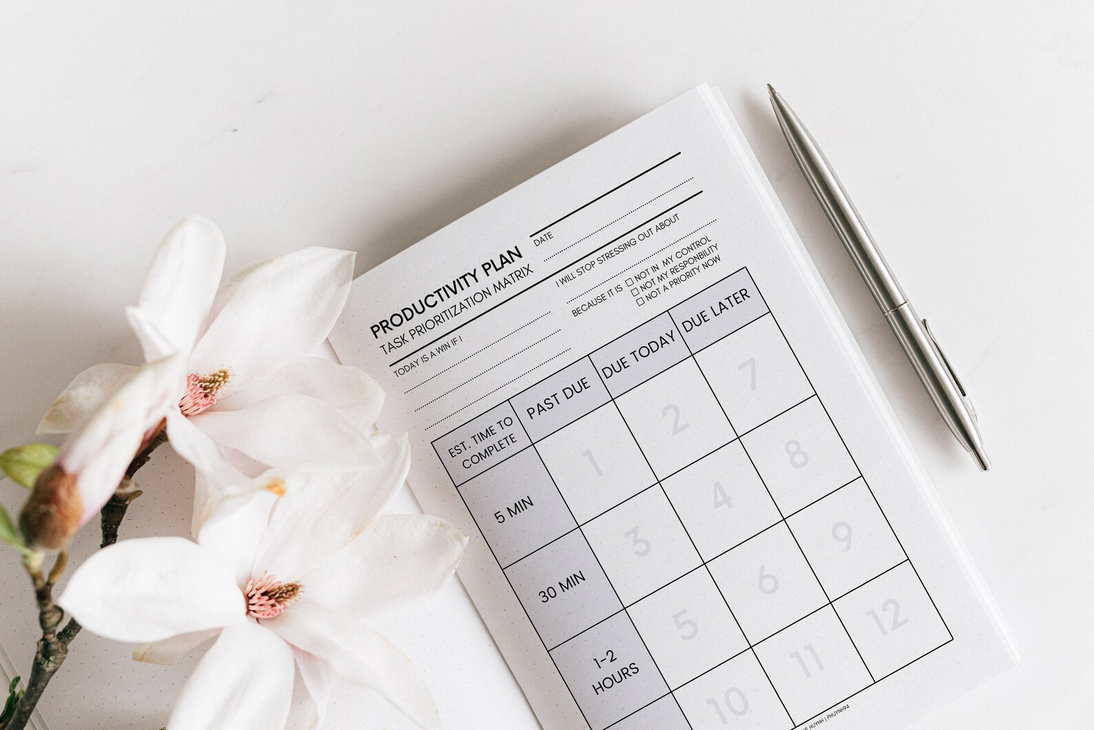 Printable Daily Task Planner Productivity Time Management Plan Task ...