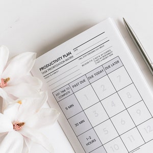 Printable Daily Task Planner | Productivity Time Management Plan | Task ...