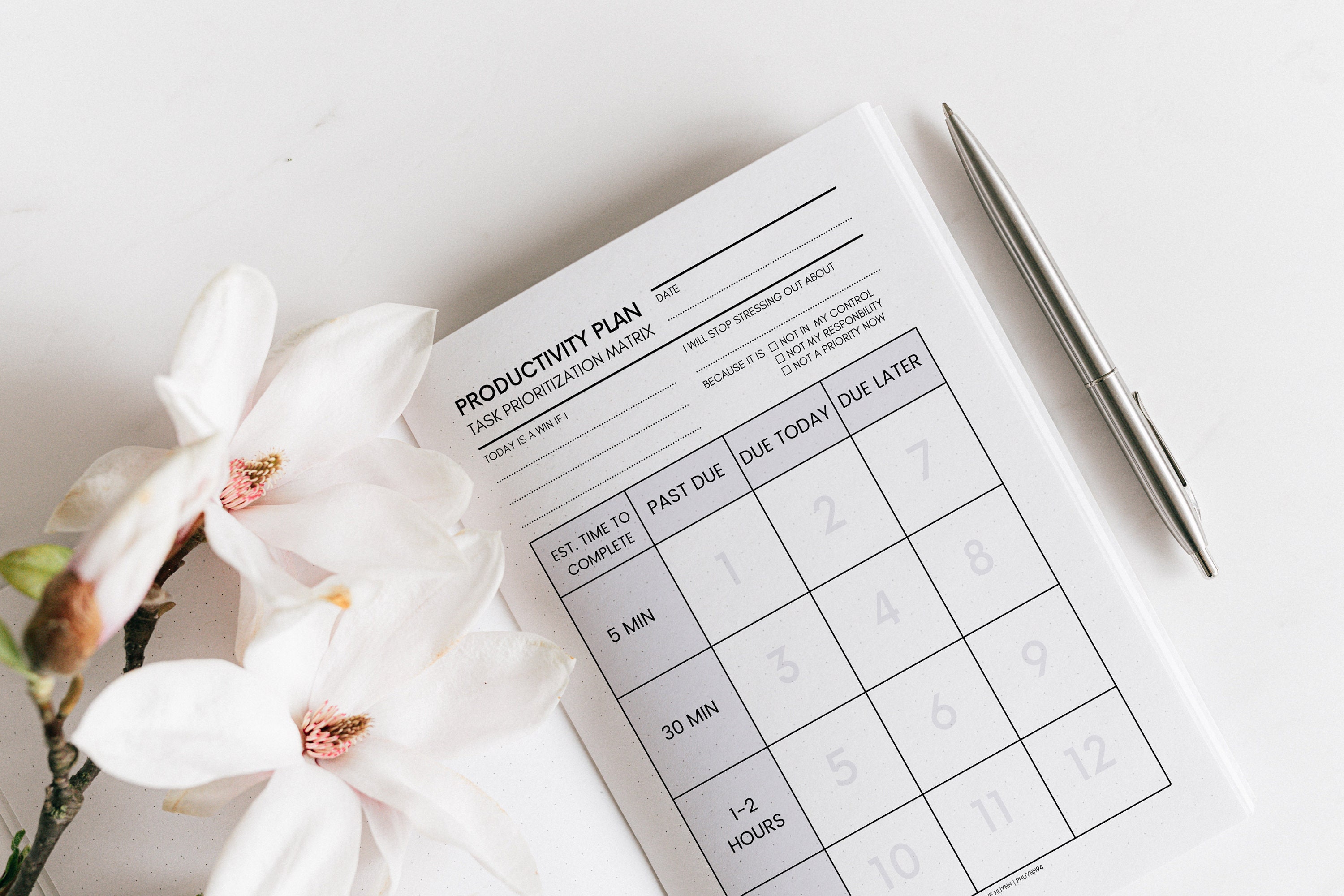 Printable Daily Task Planner Productivity Time Management Plan Task ...