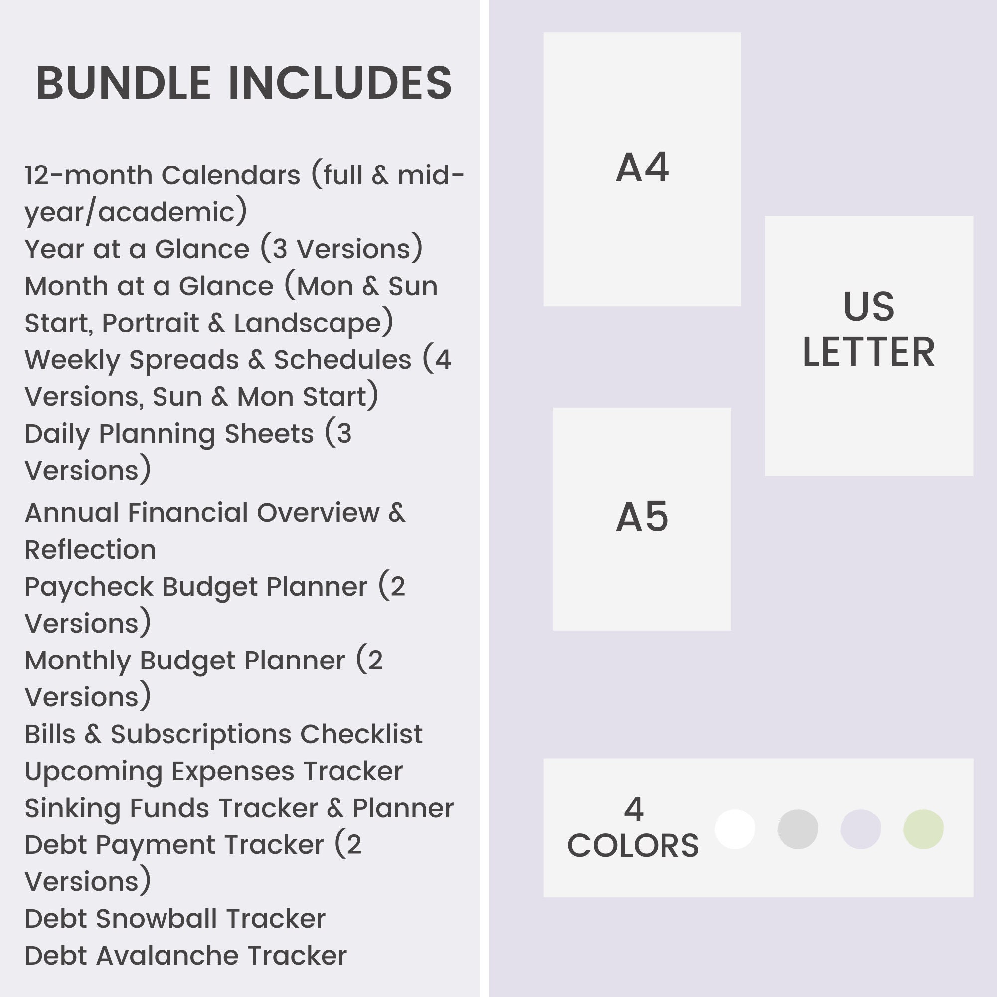 2022-2024 Life & Personal Finance Planner Printable Bundle, Budget ...