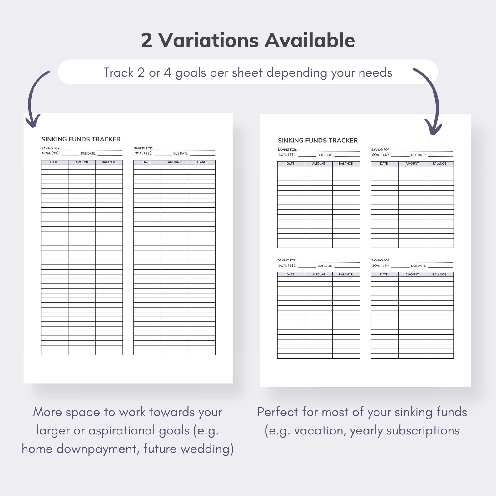 Sinking Funds Printable Tracker | Savings Tracker & Planner | Personal ...