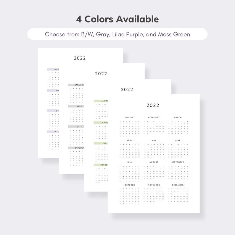 2022 & 2022-2023 Minimalist Calendar Printable Academic | Etsy