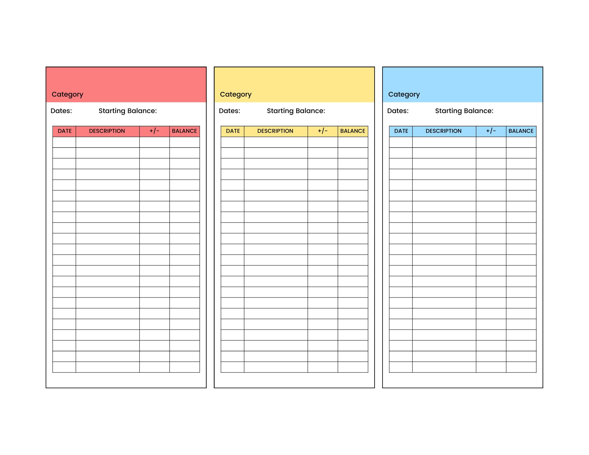 Cash Envelope Inserts, Cash Envelope Printable Trackers | Cash Stuffing ...