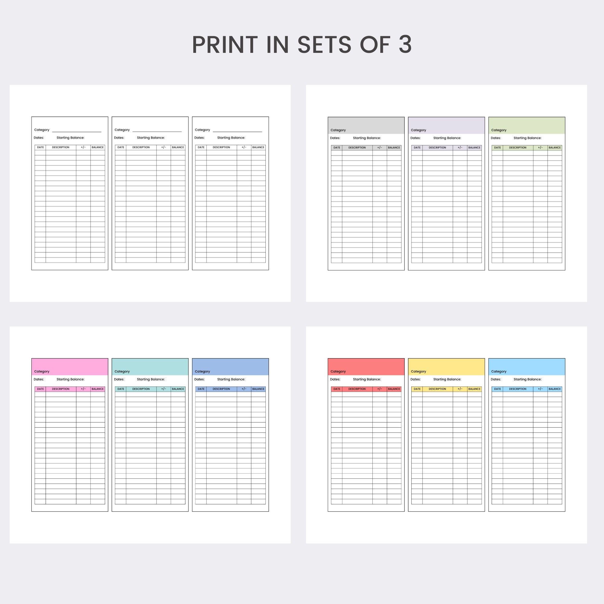 Cash Envelope Inserts, Cash Envelope Printable Trackers Cash Stuffing ...