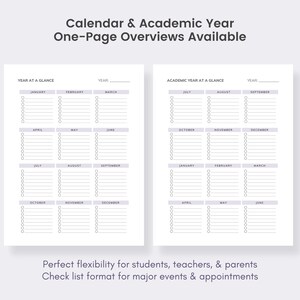 Minimalist Yearly Overview Printable, Year at a Glance Planner ...