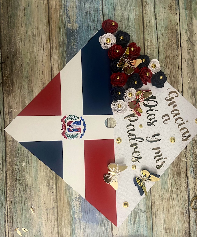 Customized Dominican Republic Graduation Cap Country Flag - Etsy