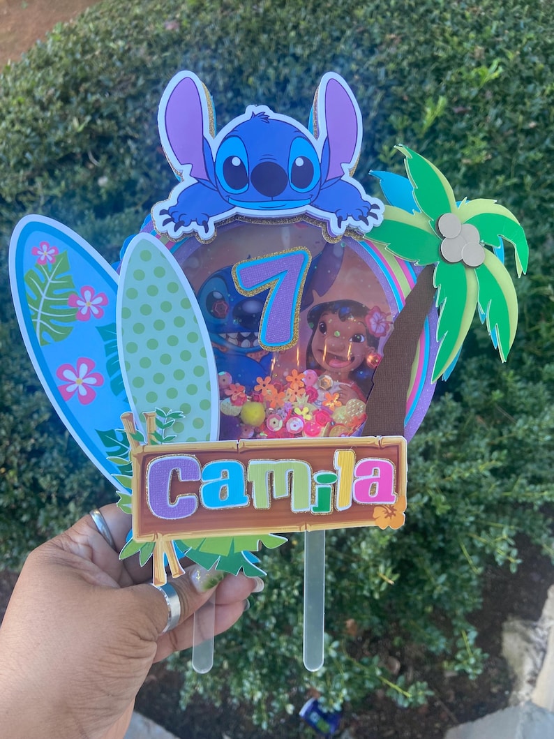 Stitch Cake Topper, Stitch Birthday, Stitch Party, Custom Cake Topper ...