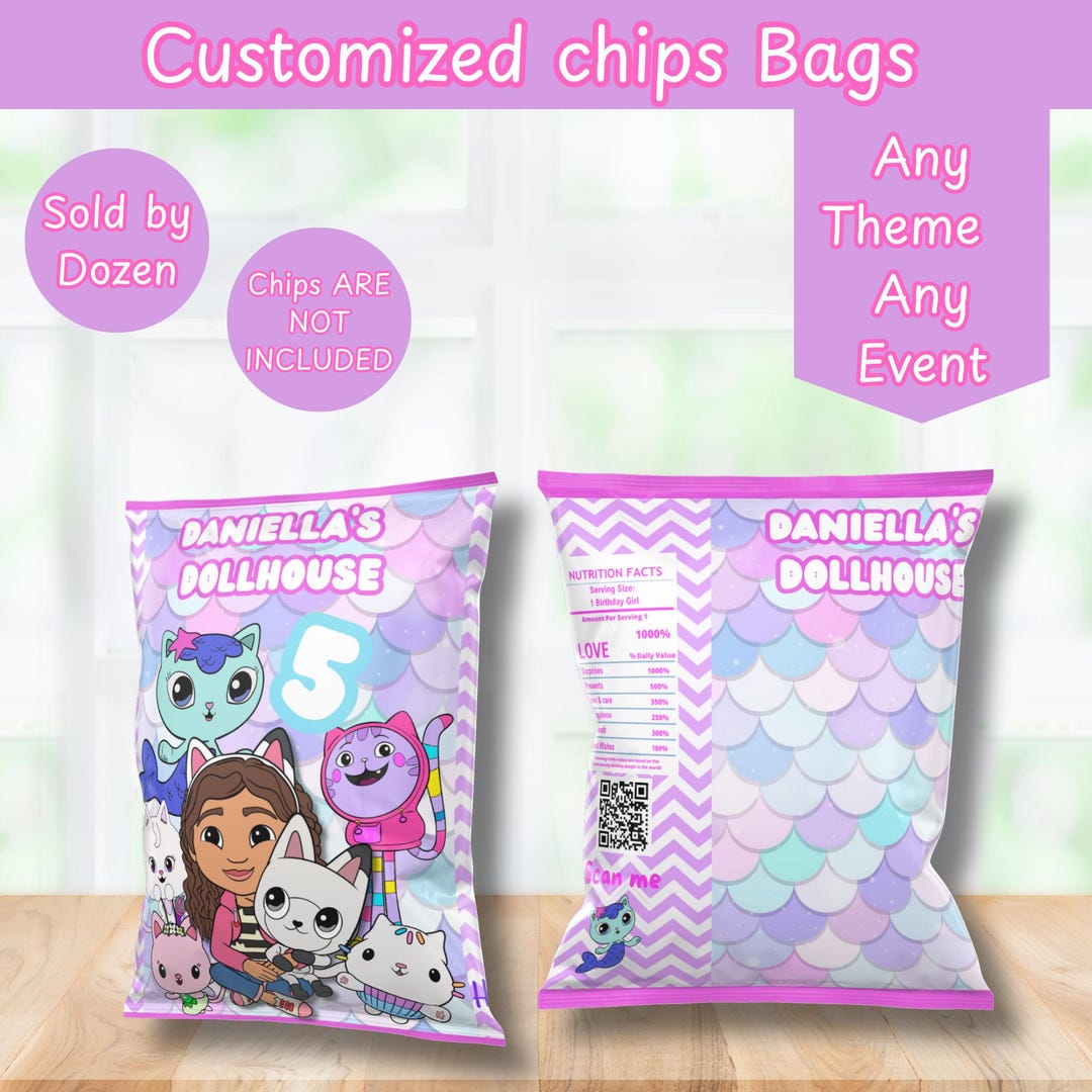 Customizable Chip Bags: Party Favors, 1oz Prepackaged Chips - Etsy