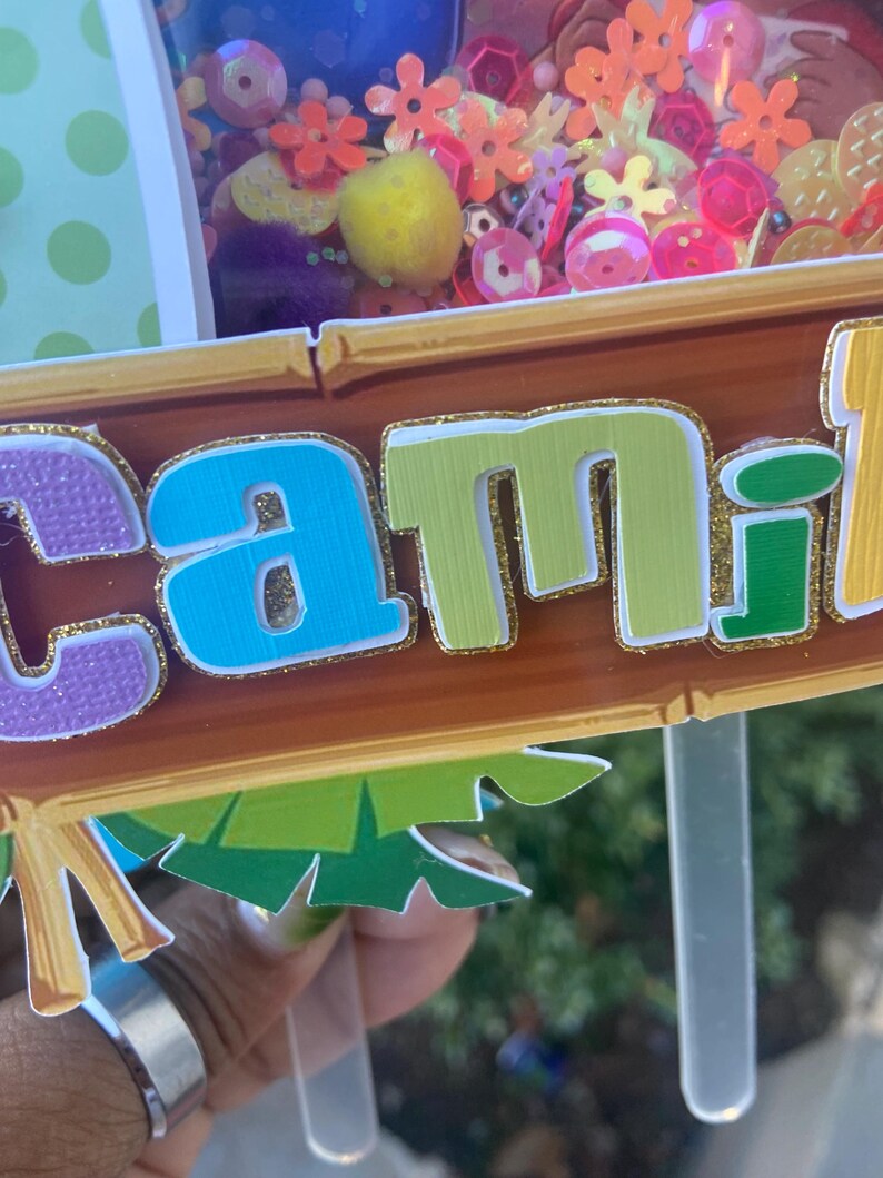 Customized Cake Topper 3D Shaker Themed Party - With Name and Age - Etsy