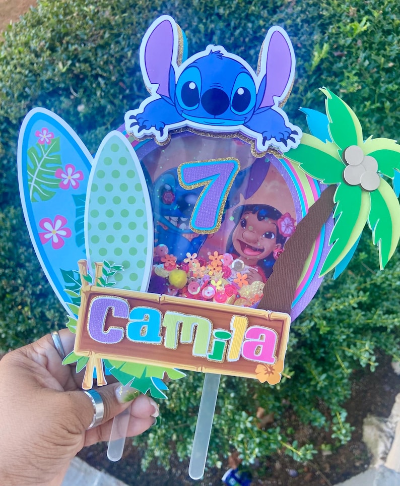 Stitch Cake Topper, Stitch Birthday, Stitch Party, Custom Cake Topper ...