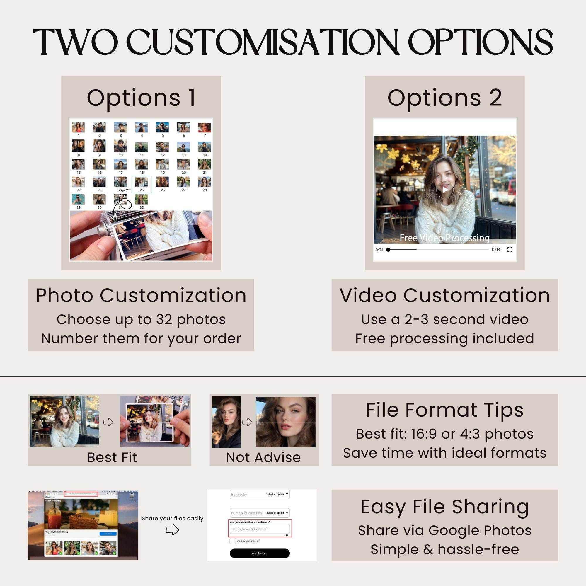 Personalized Keepsake Book Photo/video Rotating Albums, Memory in ...