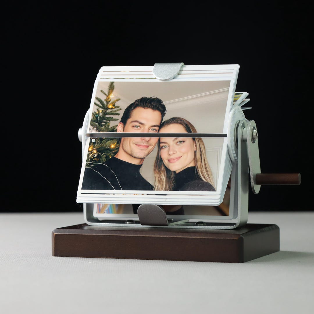 Personalized Flip Photo Album - Photo/video Rotating Albums, Desk Decor ...
