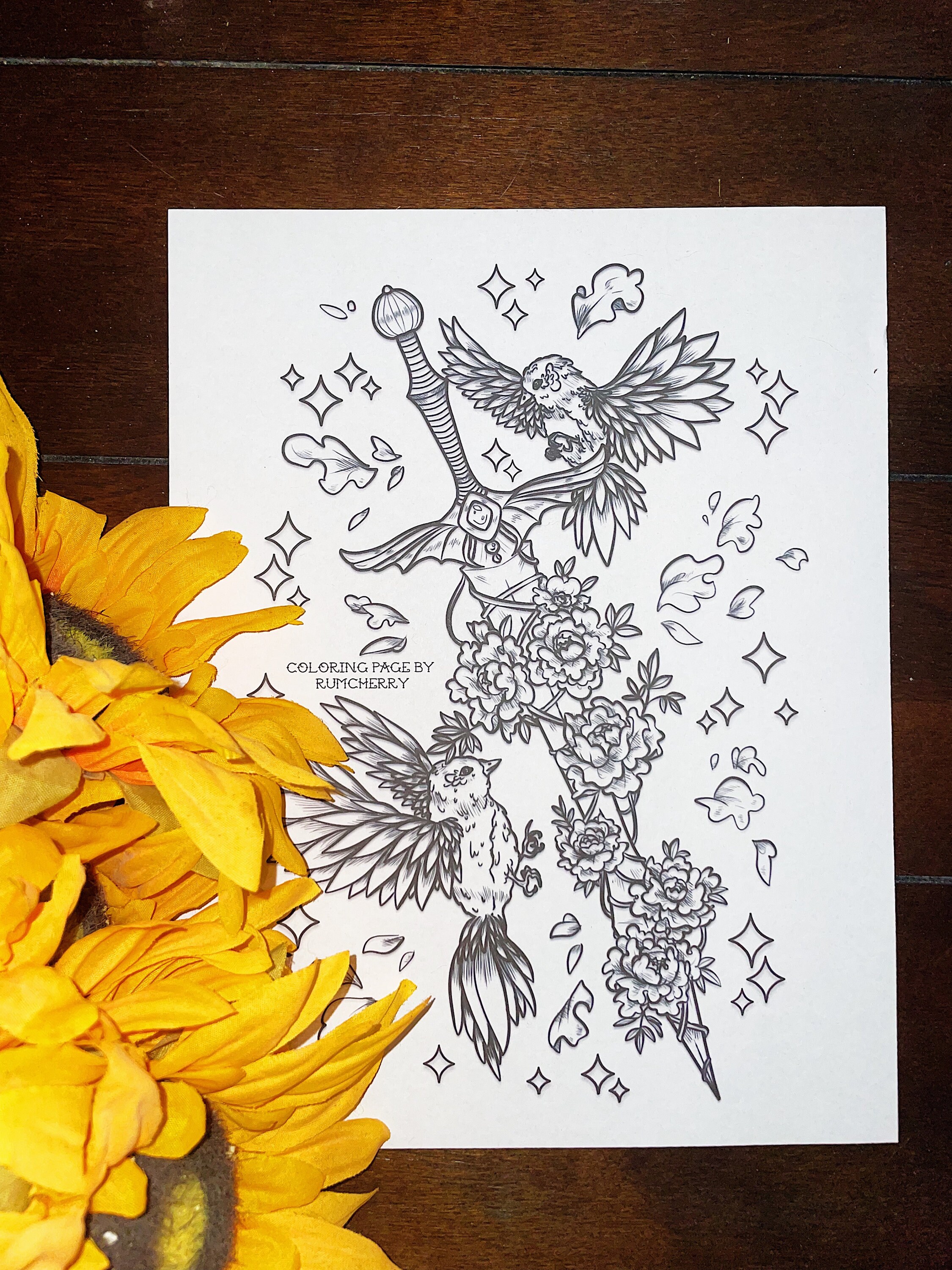 Wings & Blades Coloring Page downloadable/printable - Etsy