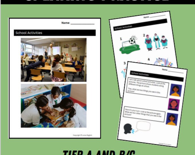 WIDA ACCESS Practice Test for Grades 9-12 Speaking Esl Esol Eld English ...