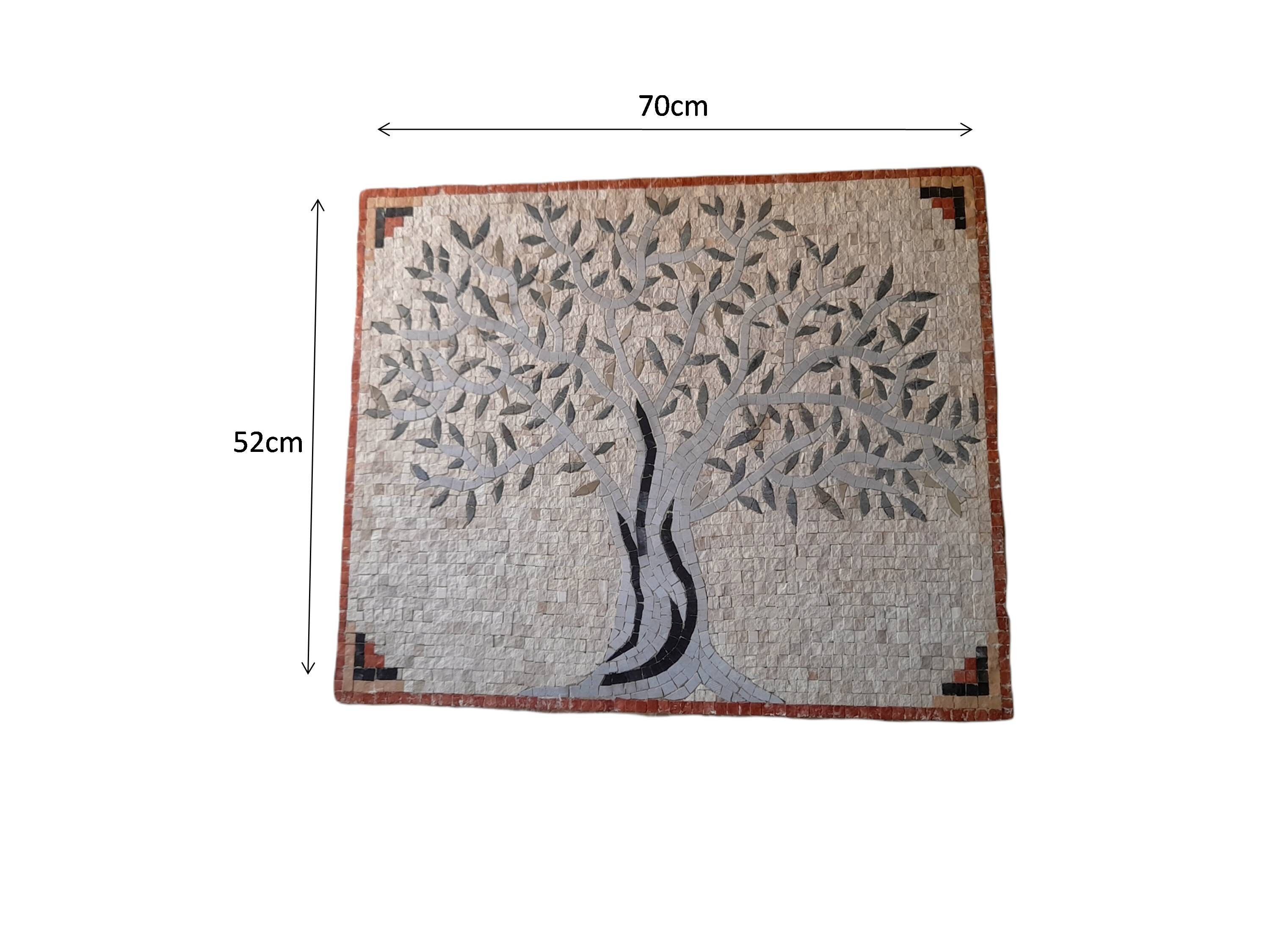 Olive Tree Kitchen Backsplash Mural Mosaic Tiles. Handcrafted Mosaic ...