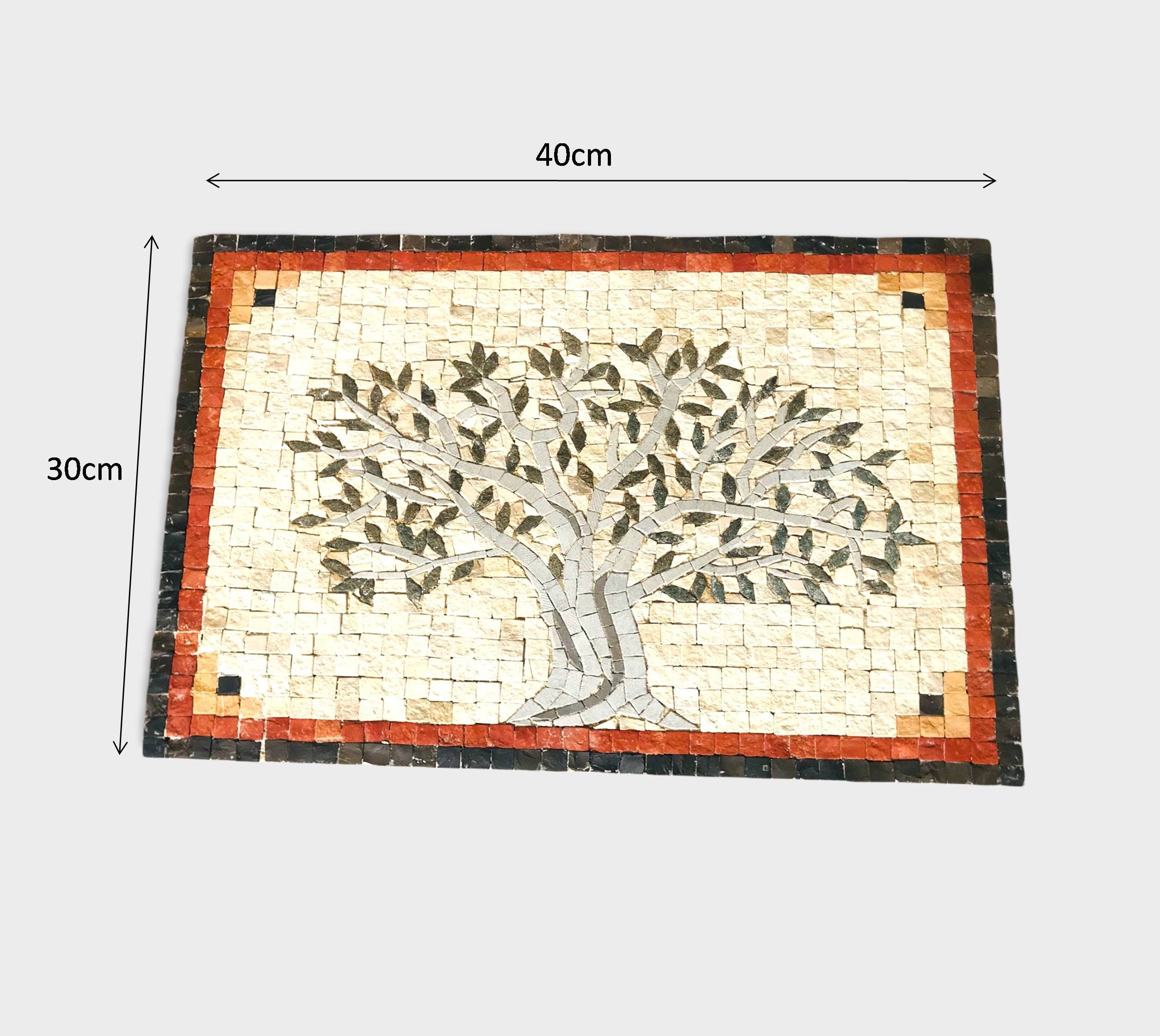 Olive Tree Kitchen Backsplash Mural Mosaic Tiles. Handcrafted Mosaic ...