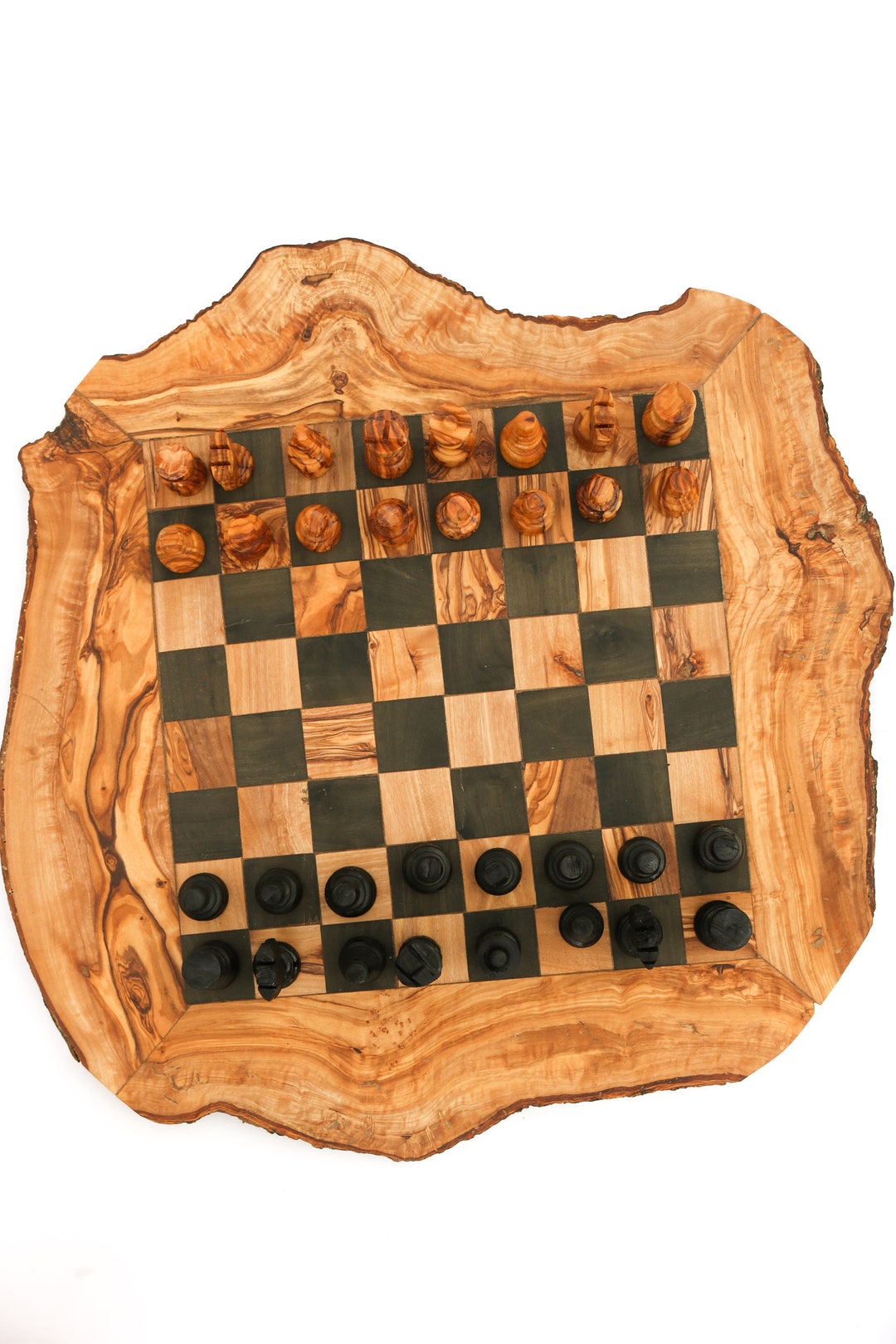 Wood Chess Set Handmade of Olive Wood Antique Chess - Etsy