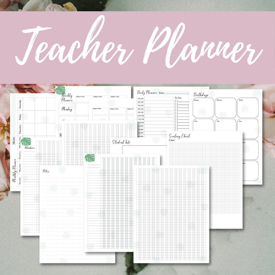 Printable Teacher Planner, Fully Customizable Planner - Etsy