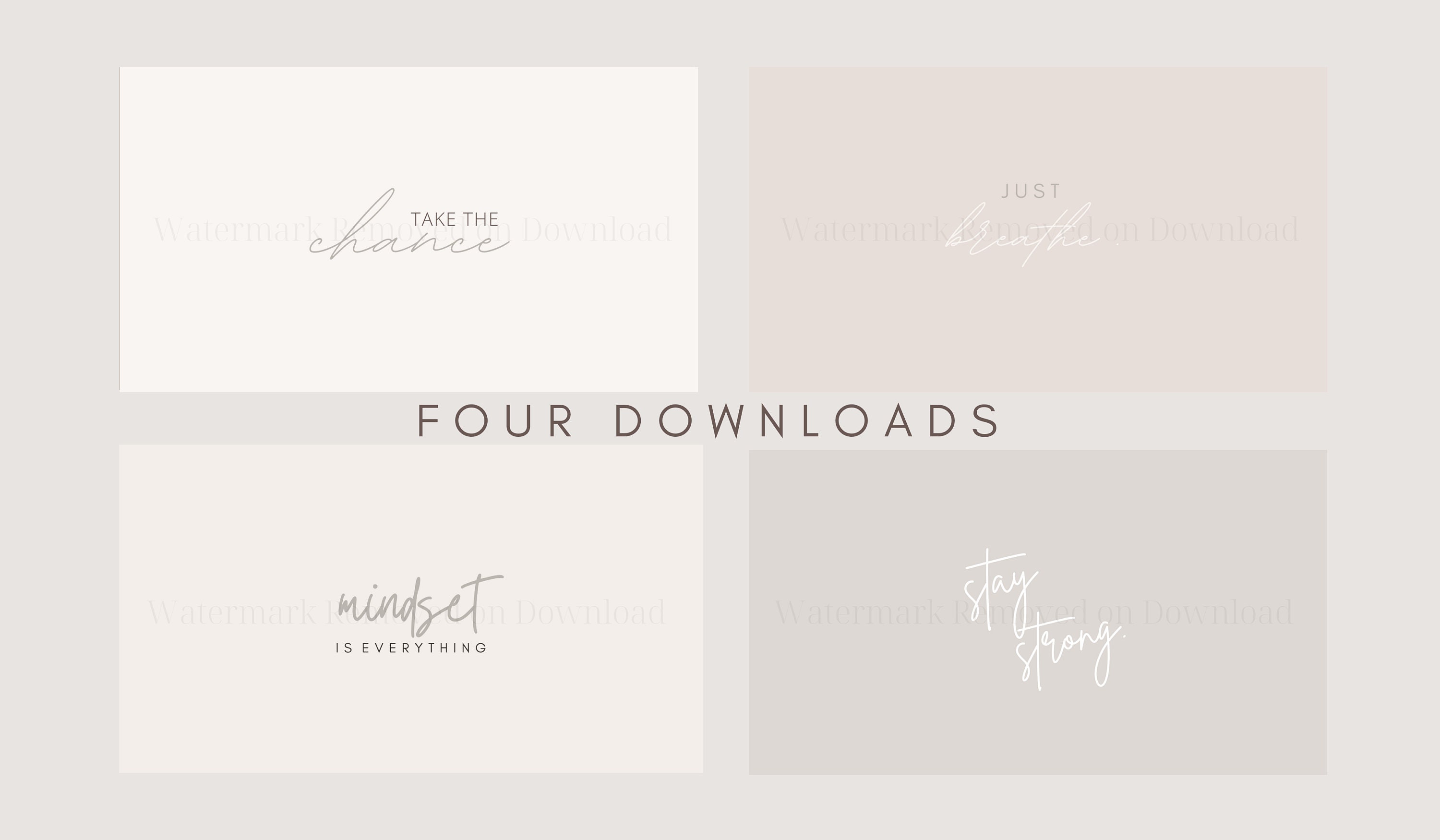 Digital Motivational Neutral Tone Desktop Wallpaper Positive ...
