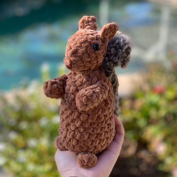 Crochet Squirrel Plush - Etsy
