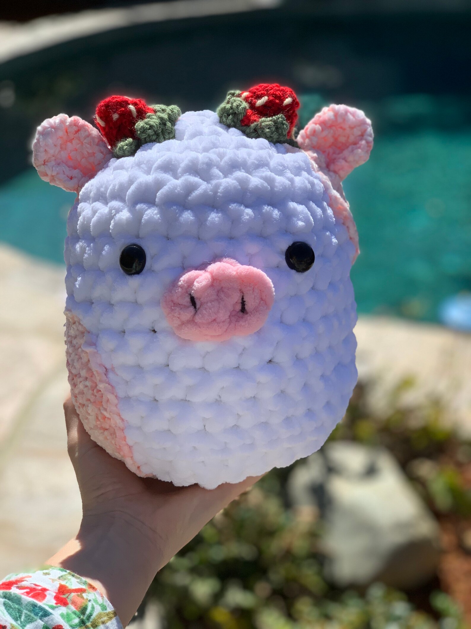 Crochet Strawberry Squishmallow Cow - Etsy