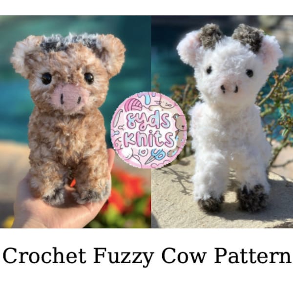 Fuzzy Highland Cow Pattern - Etsy