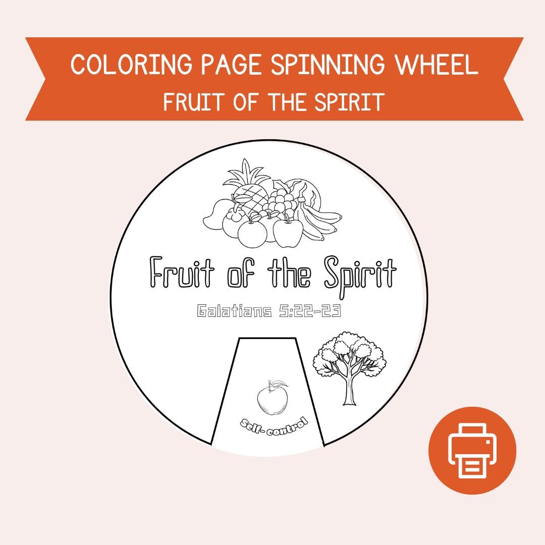 Fruit of the Spirit Coloring Wheel: Kids Bible Activity (PDF Download ...