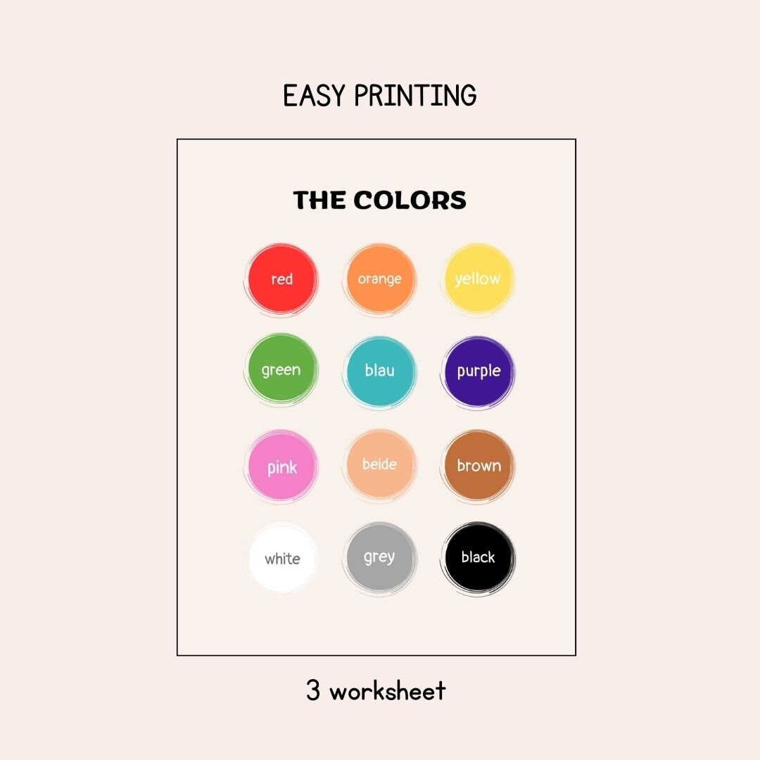 Colors Chart, Learn Colors, Learning Printablecolor Chart, Learning ...