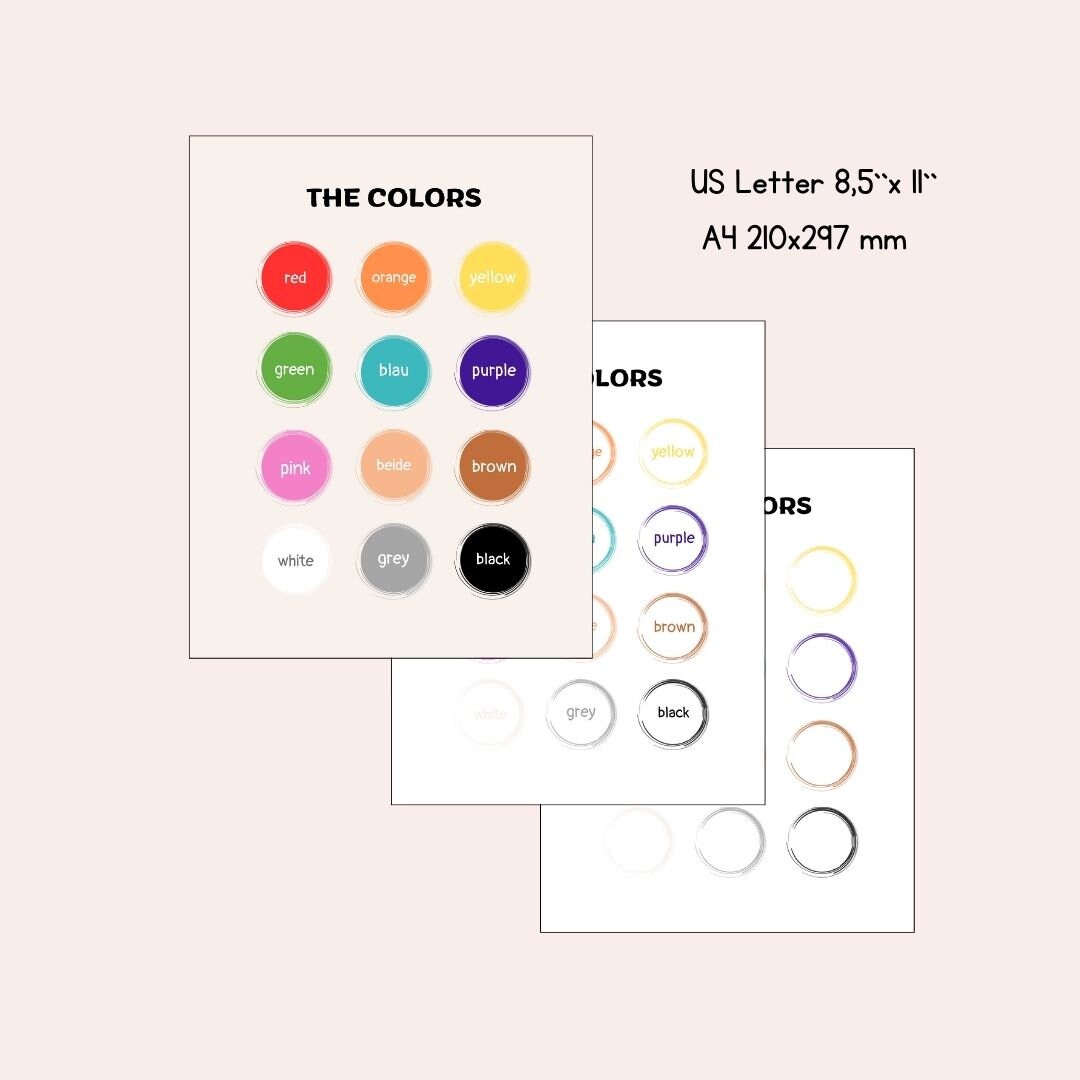 Colors Chart, Learn Colors, Learning Printablecolor Chart, Learning ...