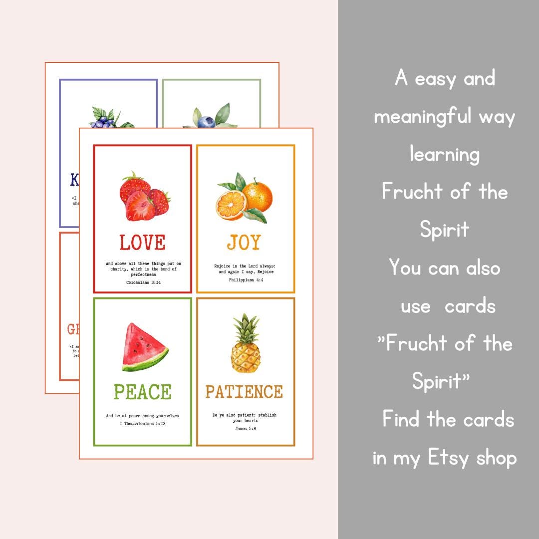 Fruit of the Spirit Tracing Worksheet: Bible Lesson Handwriting ...