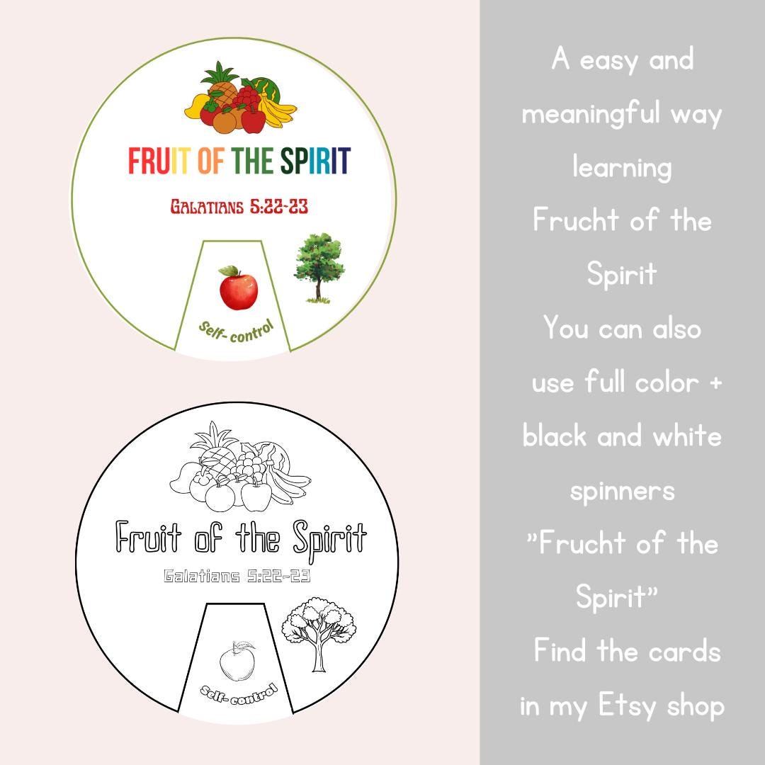 Fruit of the Spirit Tracing Worksheet: Bible Lesson Handwriting ...