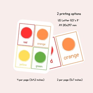 Colors Flashcards, Colors Flash Cards, Montessori Cards , Learning ...
