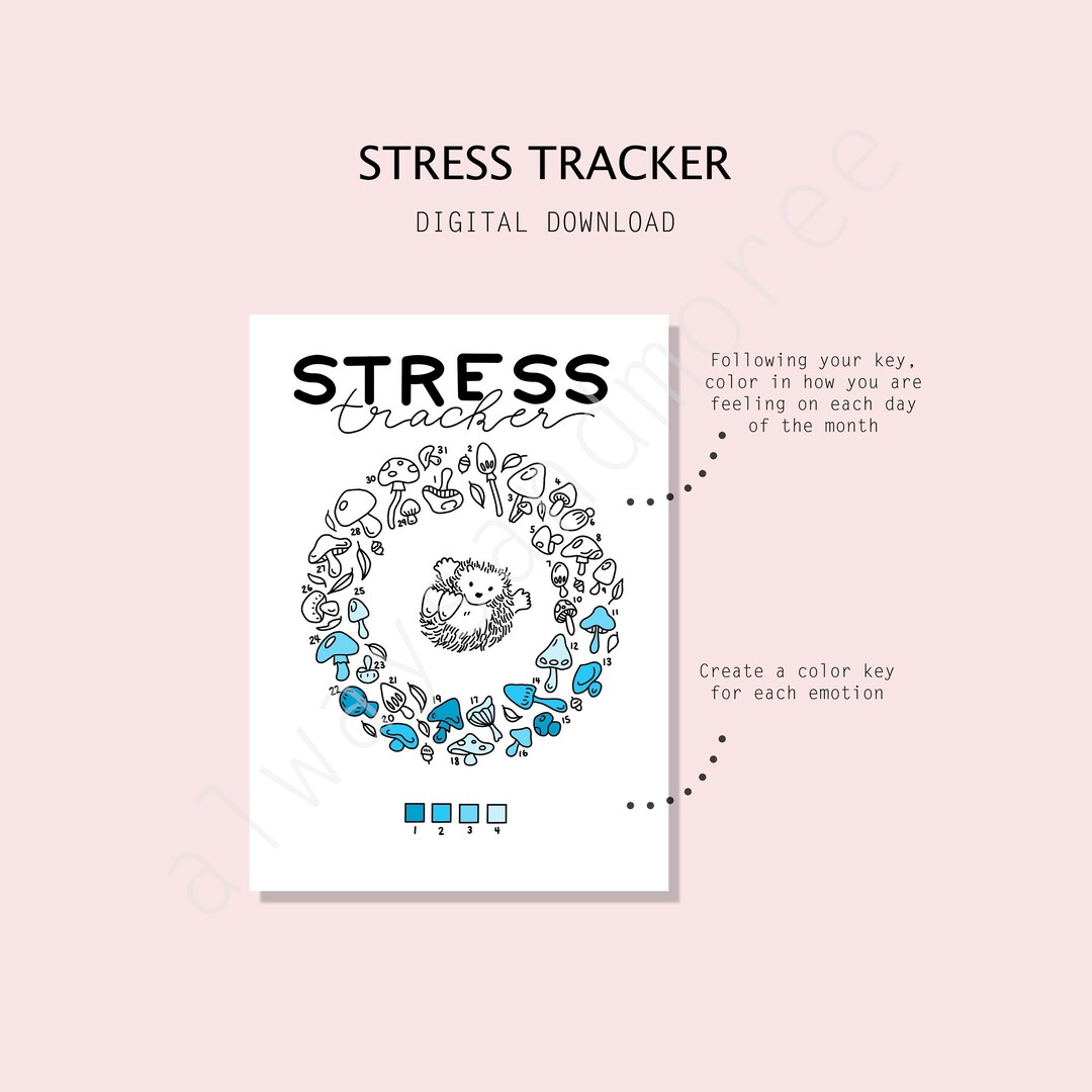 Hedgehog Stress Tracker / Digital Planner / Goodnotes Planner ...