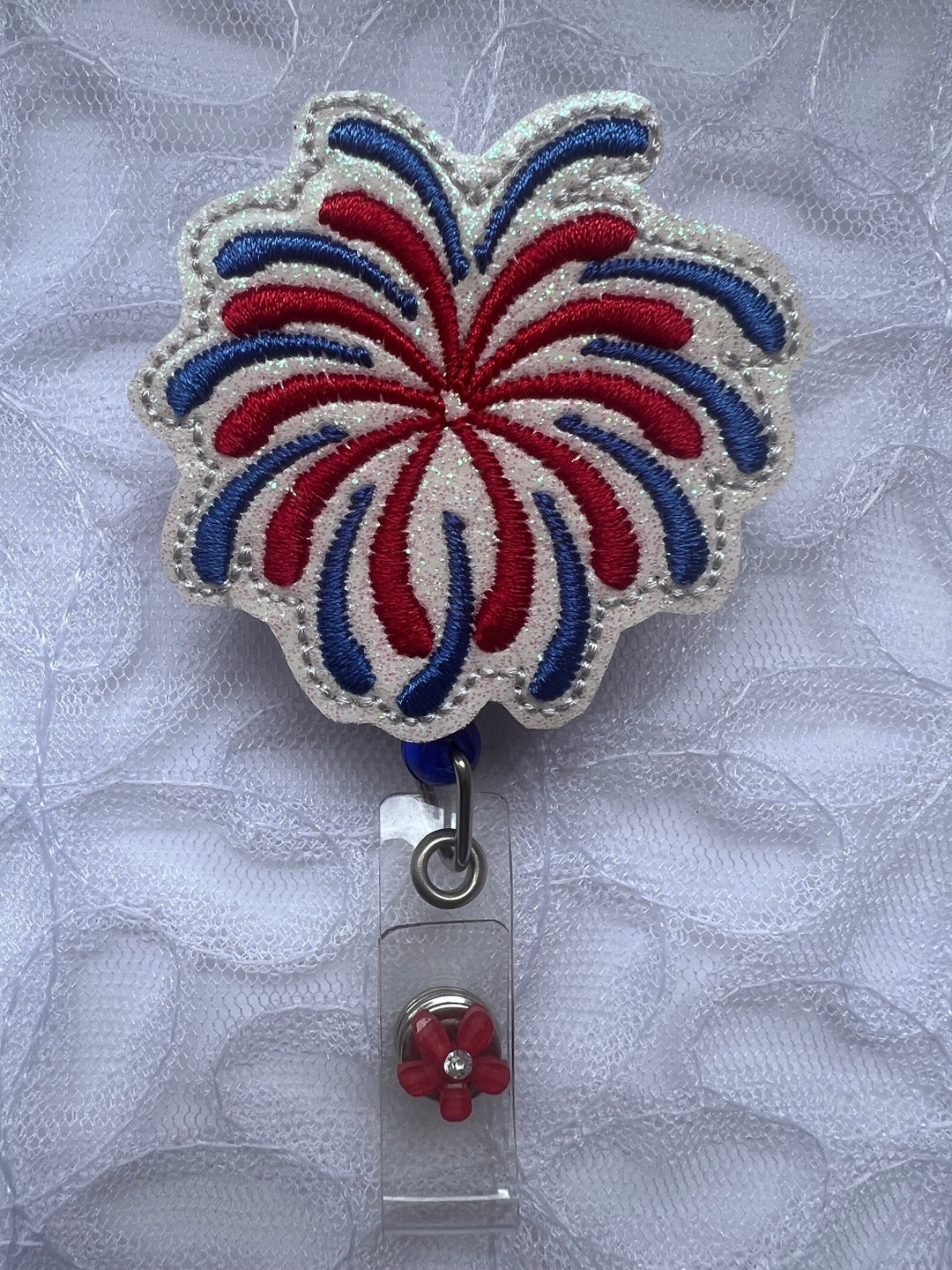 Patriotic Fireworks Badge - Etsy
