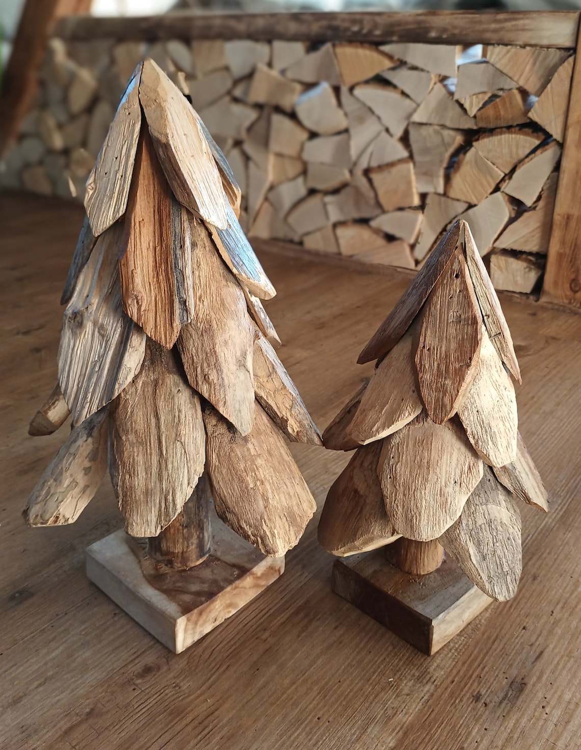 Tannenbaum Holz Christbaum Baum Dekobaum Tischdeko Massiv ...