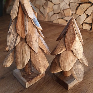 Tannenbaum Holz Christbaum Baum Dekobaum Tischdeko Massiv ...