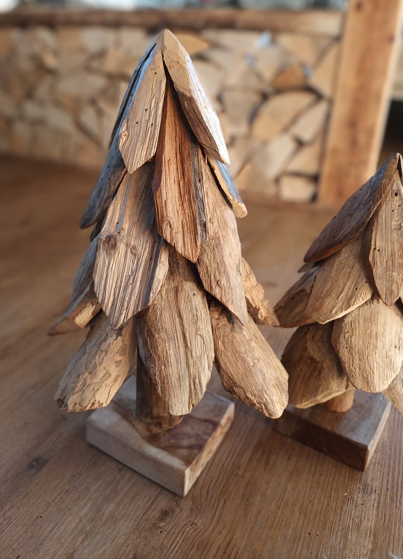 Tannenbaum Holz Christbaum Baum Dekobaum Tischdeko Massiv ...