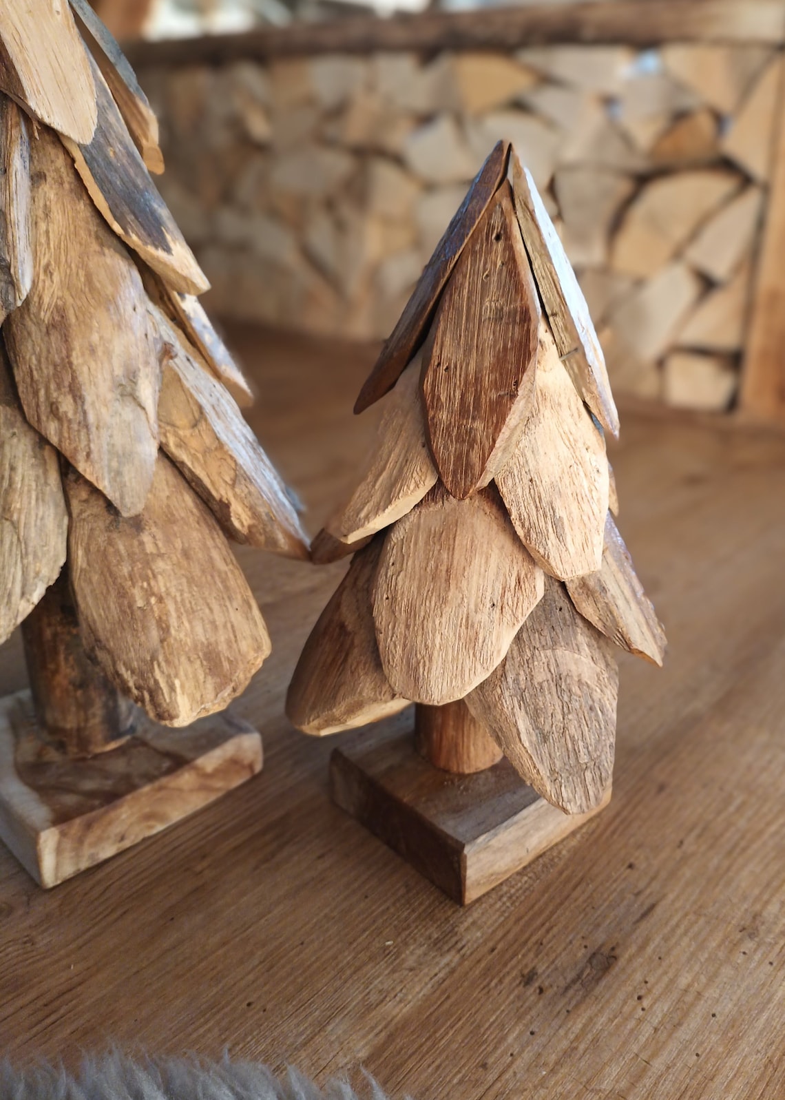 Tannenbaum Holz Christbaum Baum Dekobaum Tischdeko Massiv ...