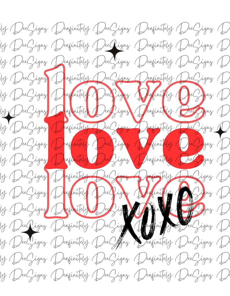 Valentine's Day Png, Xoxo, Love, Valentine, Hearts, Hugs and Kisses - Etsy