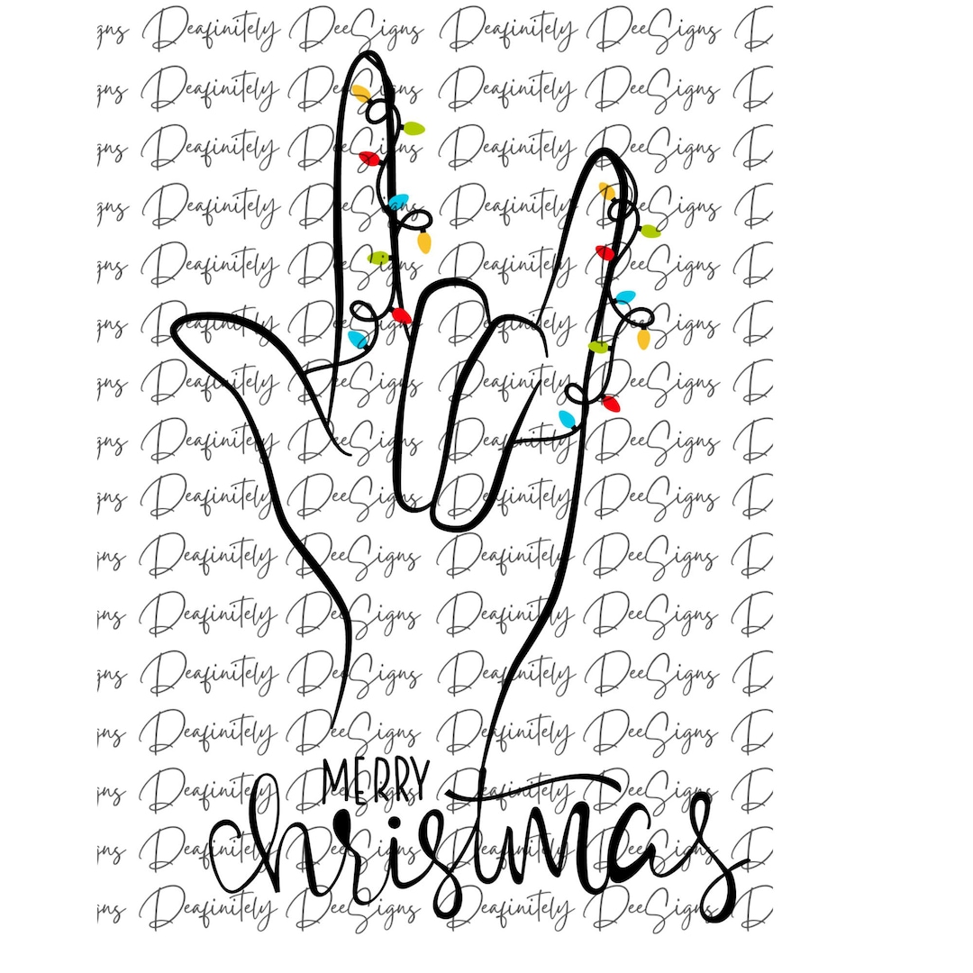 American Sign Language Christmas I Love You Instant Download. Great for ...