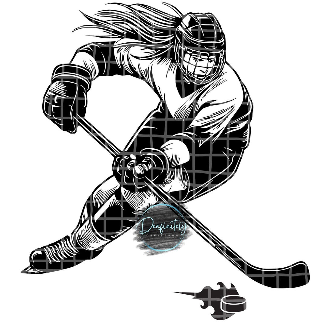 Ice Hockey Girl Sihouette Digital Download, Hockey Girl Png, Women ...