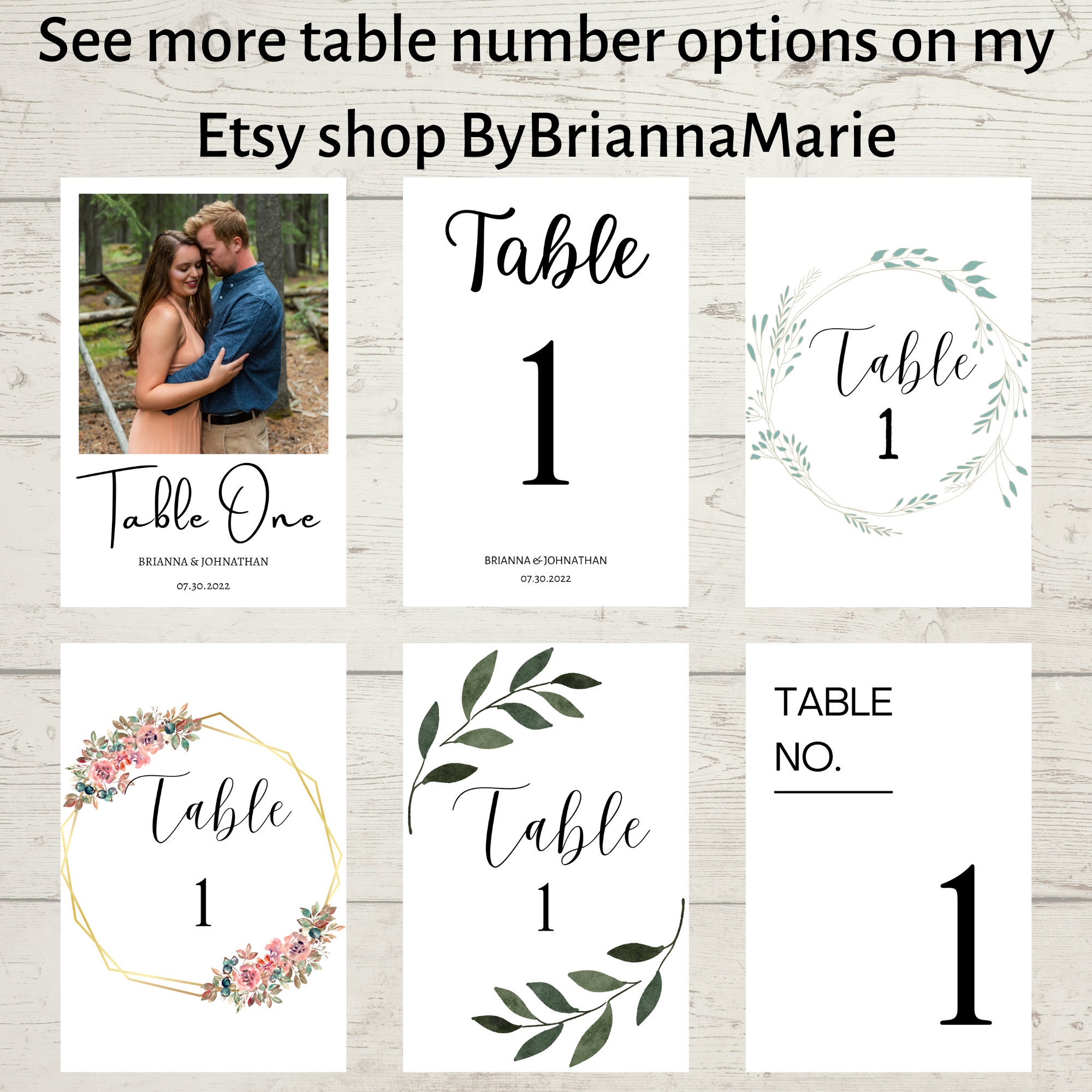 Wedding Table Number Template | Wedding Tables Numbers | Wedding ...