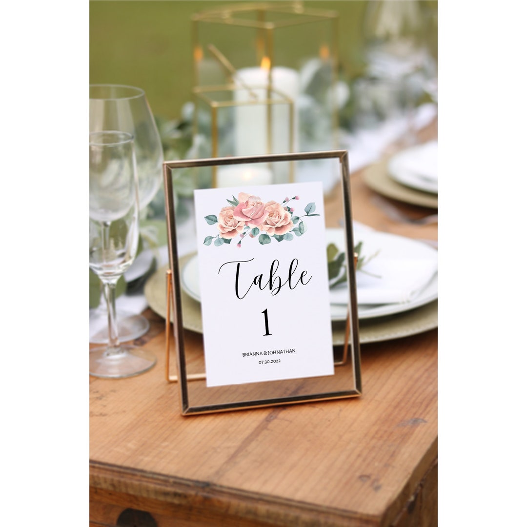 Wedding Table Number Template | Wedding Tables Numbers | Wedding ...