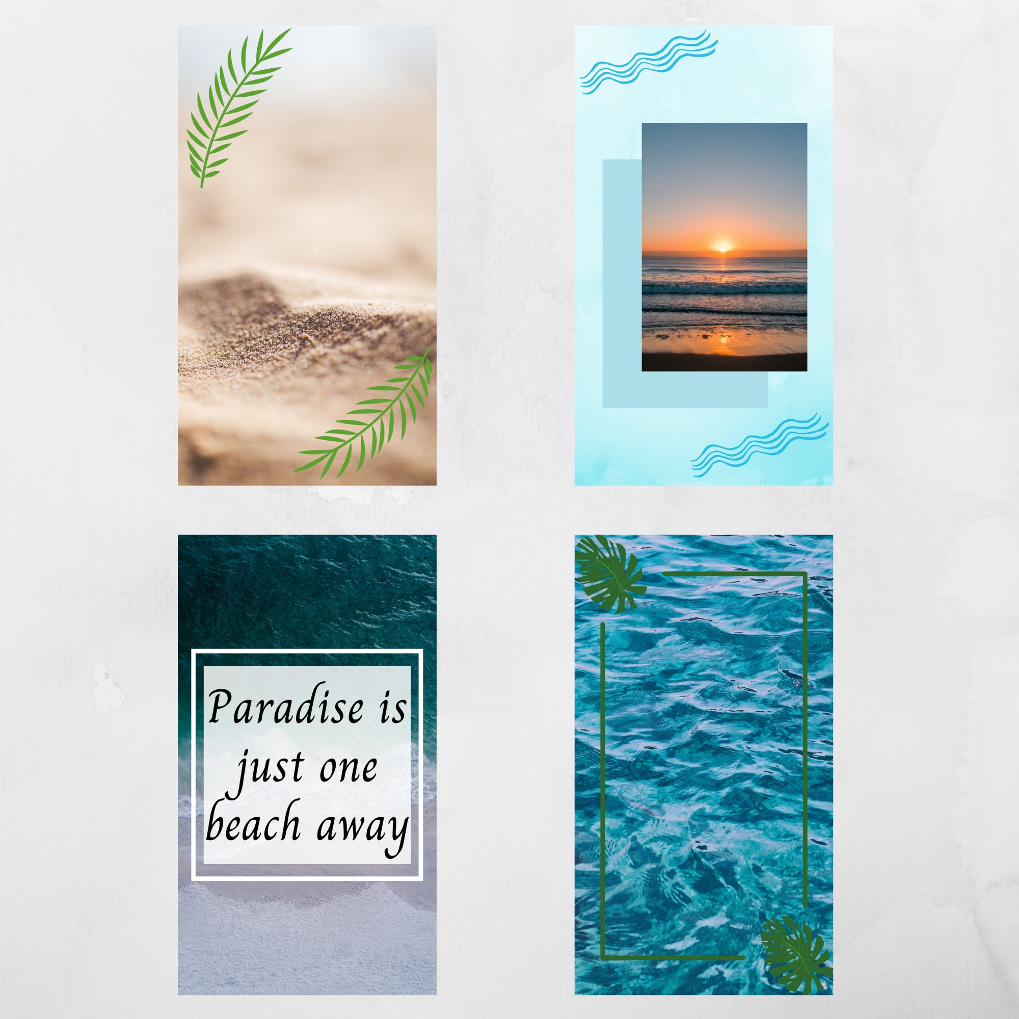 Beach Instagram Story Templates | Canva Templates | Beach Instagram ...